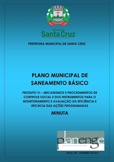 PDF PLANO MUNICIPAL DE SANEAMENTO BÁSICO Plano de Saneamento Básico