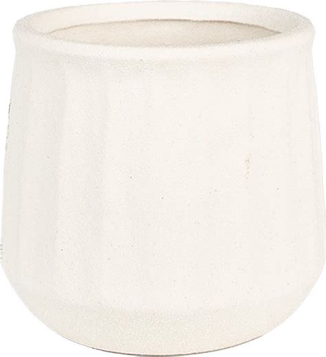 Clayre Eef Pot de fleurs Ø 11x11 cm Beige Céramique Cache pot d