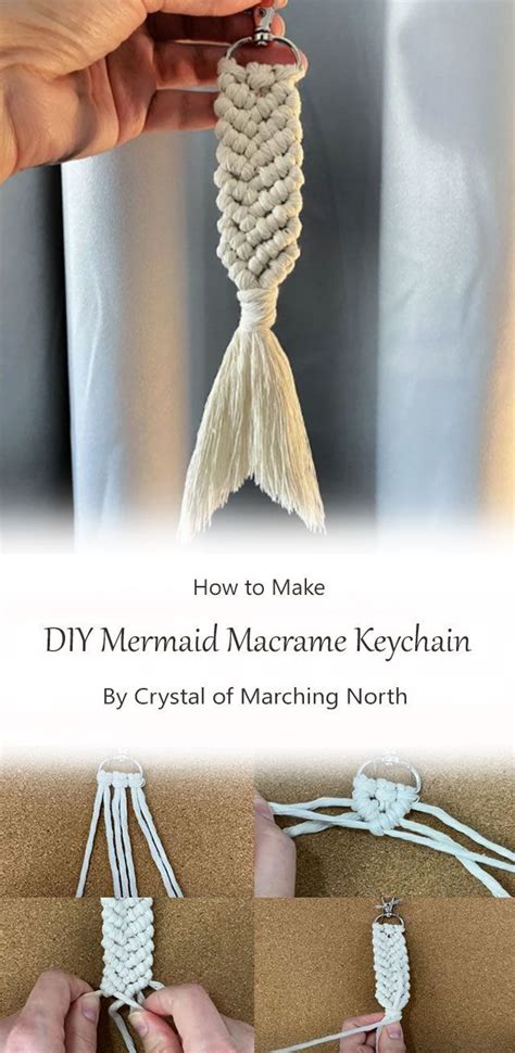 DIY Mermaid Macrame Keychain By Crystal Of Marching North Macrame