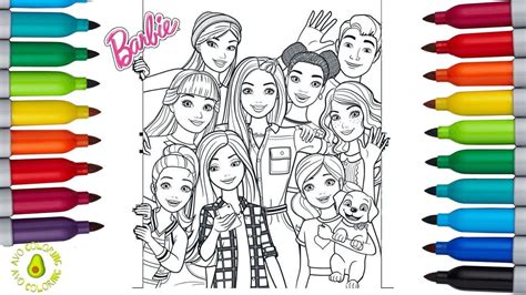 Barbie Dreamhouse Coloring Pages Barbie And Friends Coloring Book