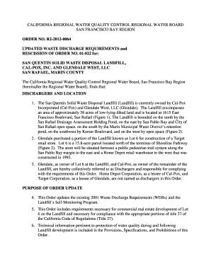 Fillable Online Waterboards Ca CALIFORNIA REGIONAL WATER QUALITY