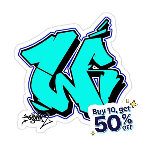 BLUE W BY ESONE URBAN GRAFFITI STREET STYLE Sticker For Sale By