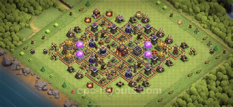 Trophy Defense Base Th With Link Hybrid Clash Of Clans