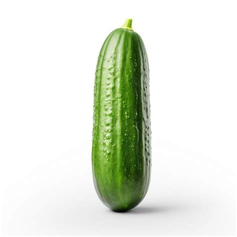 Pepino Aislado Sobre Un Fondo Blanco Foto Premium