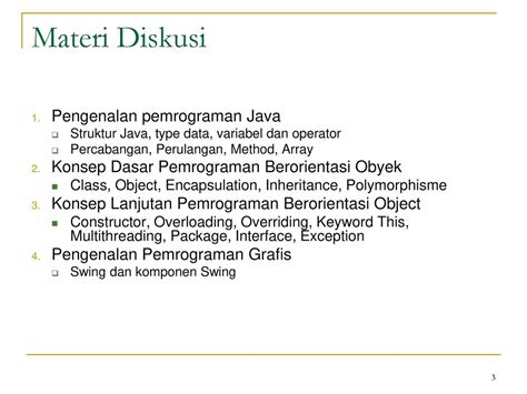 pemrograman berorientasi obyek ppt download
