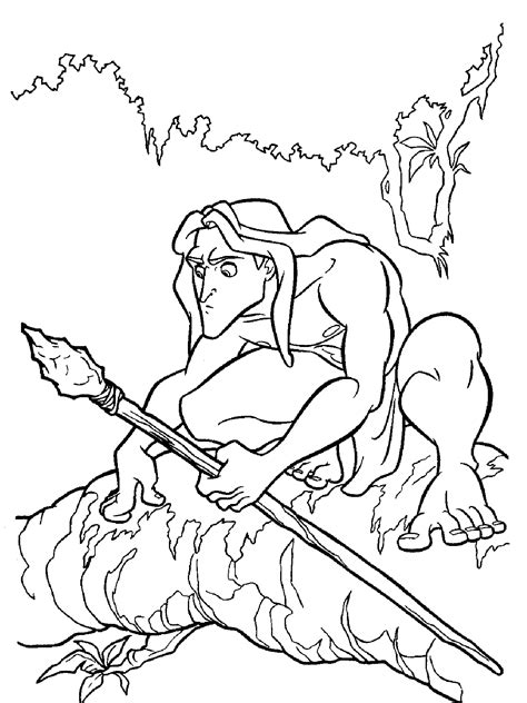 Dibujo Tarzan A Colorear Paginas De Dibujos Disney Para Los Ninos A