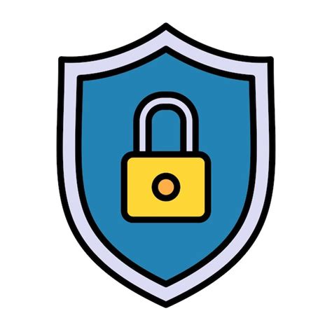 Ilustra O Plana Do Escudo De Seguran A Vetor Premium