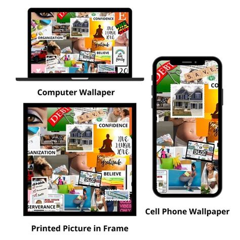 2024 Digital Vision Board Template Canva Kit Goal Setting