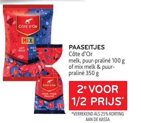 Cote D Or Paaseitjes Melk Puur Praline 100 G Of Mix Melk Puurpraline