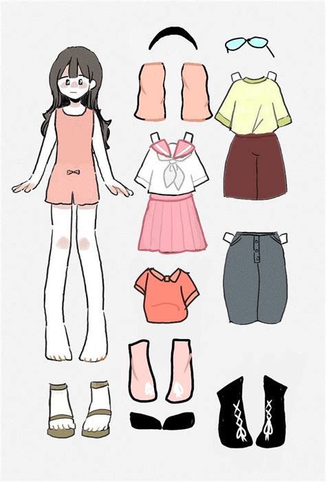 PAPERDOLL 1 Pakaian Boneka Boneka Seni Ide Kostum