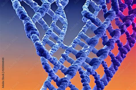 DNA Sequencing Genome Of Neanderthal Chromosome Molecule 3D Structure