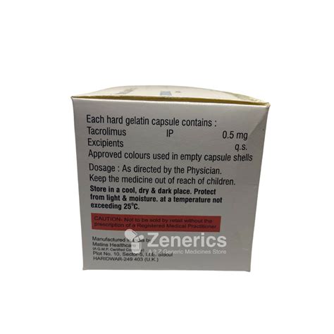 Tacrodax 0 5 Tacrolimus Capsules IP 0 5 Mg At Rs 80 Strip In Navi