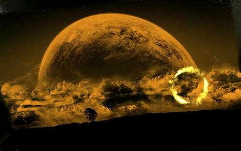 Hd Wallpaper Sci Fi Planet Rise Wallpaper Flare