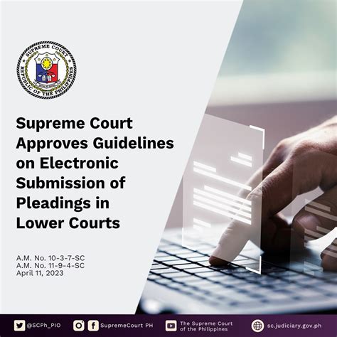 Supreme Court Approves Guidelines On Electronic Submission Of Pleadings