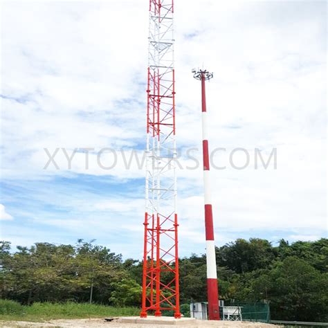 China 30m 3 Legged Tubular Steel Telecom Tower Manufacture And Factory