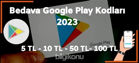 Bedava Google Play Kodu 2023 25 TL 100 TL 100 Aktif