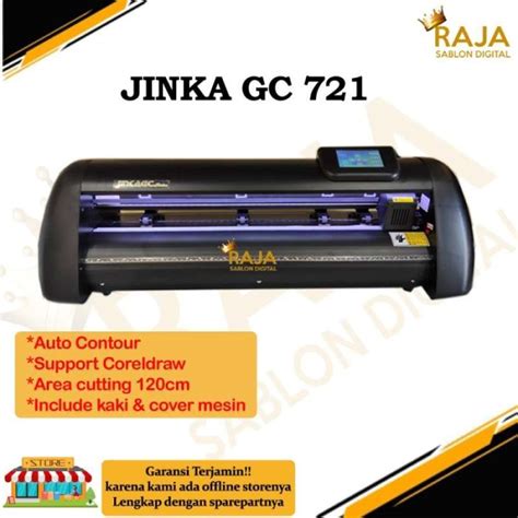 Promo MESIN CUTTING STICKER JINKA GC 721 PRO LED COREL DRAW AUTO