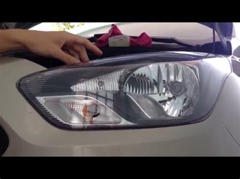 Ka 2015 Como trocar a lâmpada de farol alto e baixo YouTube