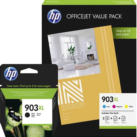 Original HP 903XL CMYK Multipack High Capacity Ink Cartridges Paper
