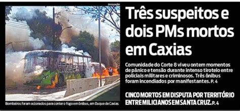 Fogo Cruzado Rj On Twitter O Jornalodia Destaca Na Capa De Hoje