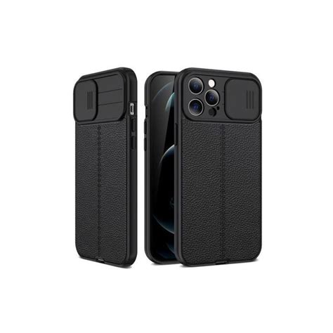 Apple iPhone 14 Pro Max Kılıf Kamera Sürgülü Deri Dokul