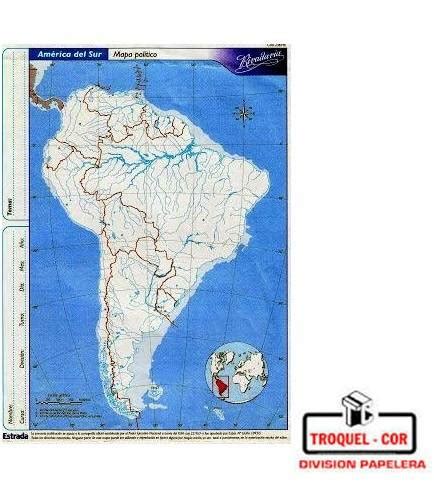 Mapa Pol Tico N Am Rica Del Sur Rivadavia