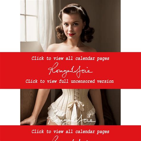 Hot 50 S Corset Girls 2024 Chapter 1 Wall Calendar Naked Etsy Canada