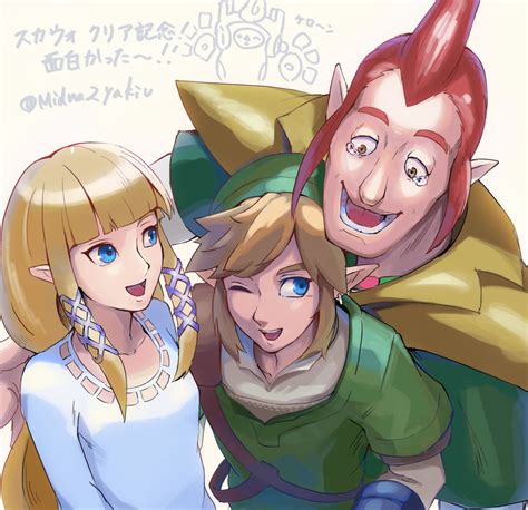 Link Princess Zelda And Groose The Legend Of Zelda And 1 More Drawn
