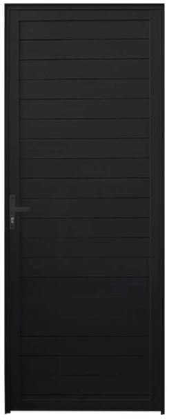 PORTA LAMBRIL 2 10 X 0 70 ESQUERDA ALUMÍNIO PRETO