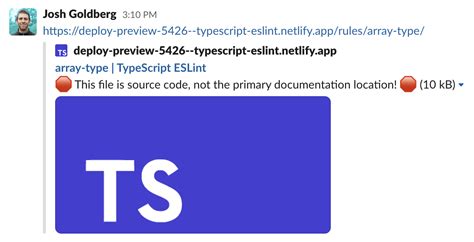 docs rule page links previews show the 🛑 warning · issue 5425 · typescript eslint typescript