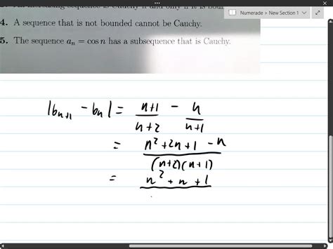 solved explain the following true statement for a sequence a there is one main difference