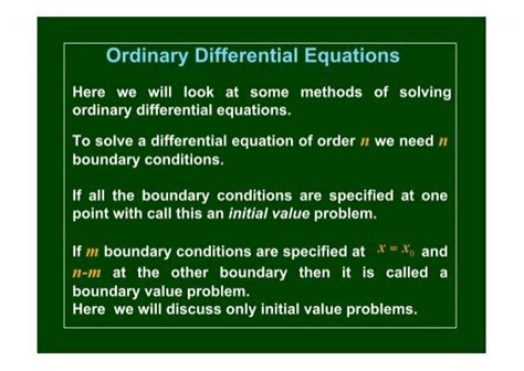 ordinary differential equations