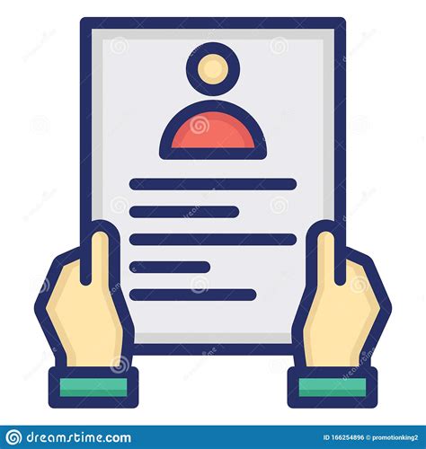 Biodata Isolated Vector Icon Which Can Easily Modify Or Edit Stock