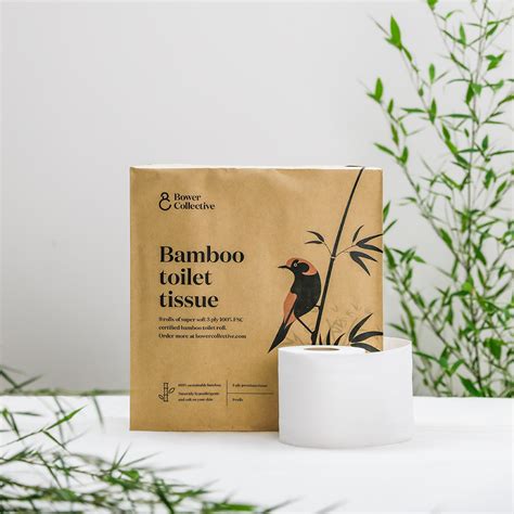 Bamboo Toilet Roll 9 Rolls 200 Sheets Roll Eco Friendly
