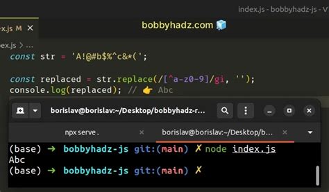 Remove All Non Alphanumeric Characters From A String In JS Bobbyhadz