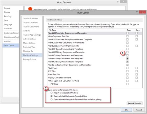 Can T Open Office Documents Check The File Block Settings Poremsky Com