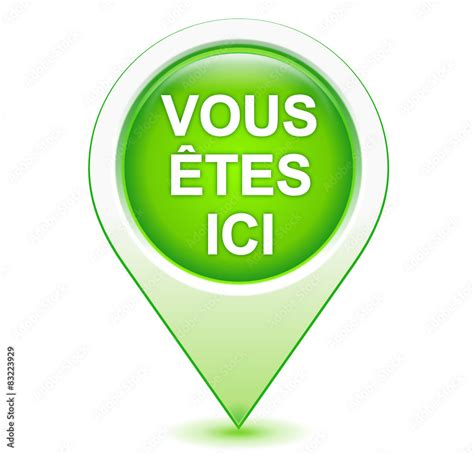 Vecteur Stock vous êtes ici sur marqueur géolocalisation vert Adobe Stock