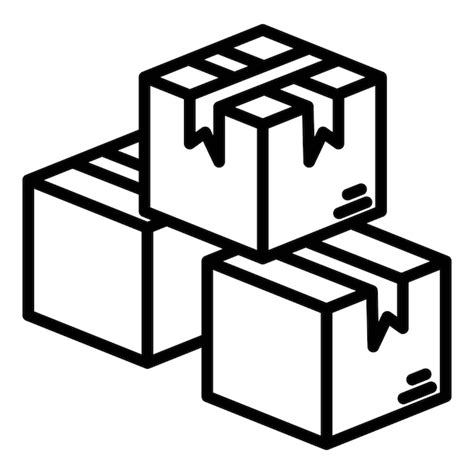 Icono De Caja De Paquete Sobre Fondo Transparente Vector Premium