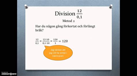Multiplikation Och Division Med Tal Mellan 0 Och 1 YouTube
