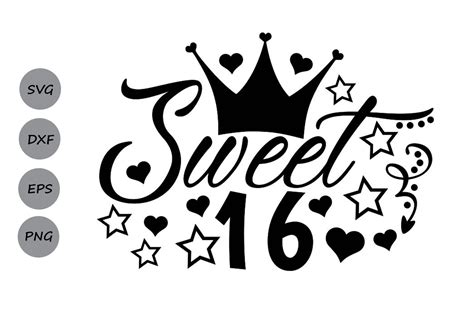 Sweet 16 Svg Graphic By CosmosFineArt Creative Fabrica