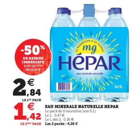 Promo Eau Minérale Naturelle Hépar chez U Express iCatalogue fr