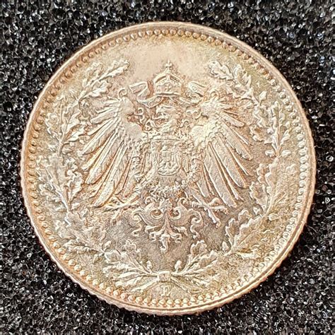 1 2 Halbe Mark Stück 1916 E Deutsches Reich Reichsadler Silber Münze