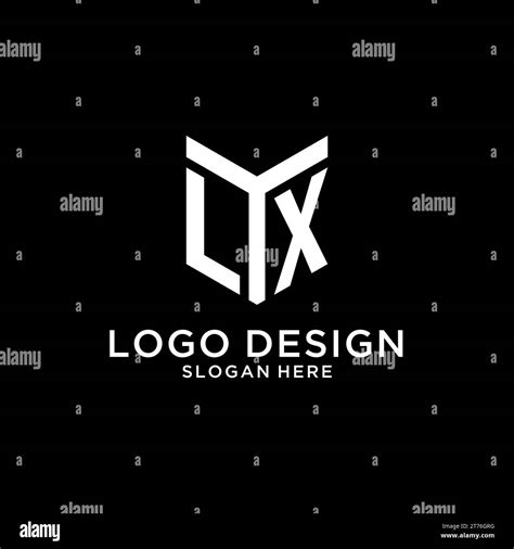 LX Mirror Initial Logo Creative Bold Monogram Initial Design Style