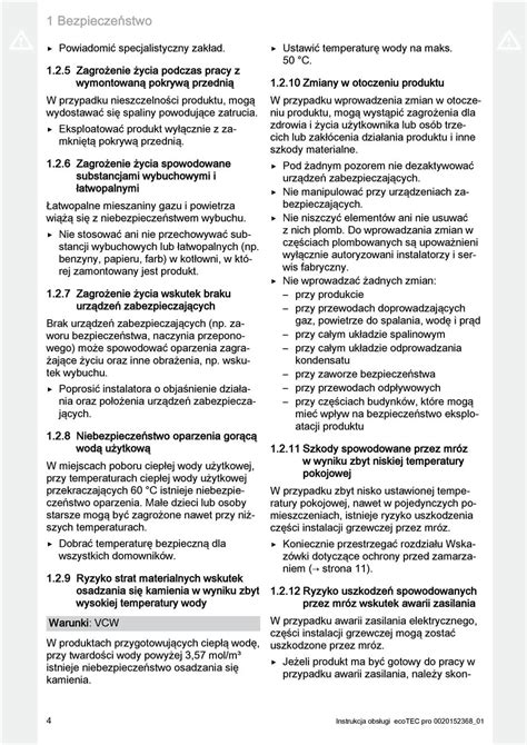 ecotec pro Instrukcja obsługi Instrukcja obsługi Dla użytkownika