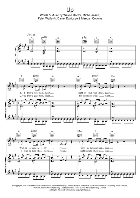 Up Featuring Demi Lovato Sheet Music Olly Murs Piano Vocal