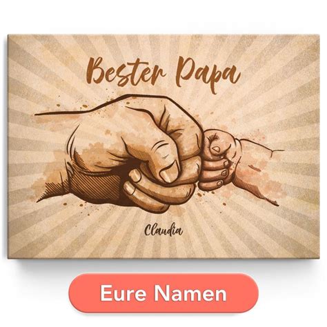 Papa Ist Immer Da Personalisierbares Leinwandbild Liebesleinwand De
