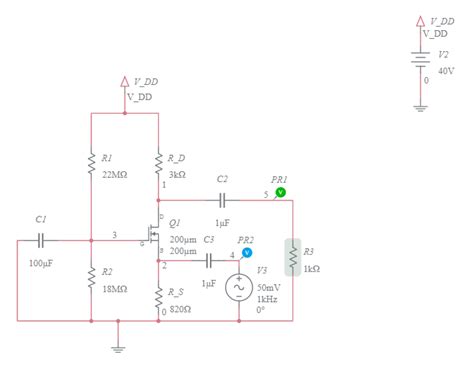 Common Gate Mosfet Amplifier