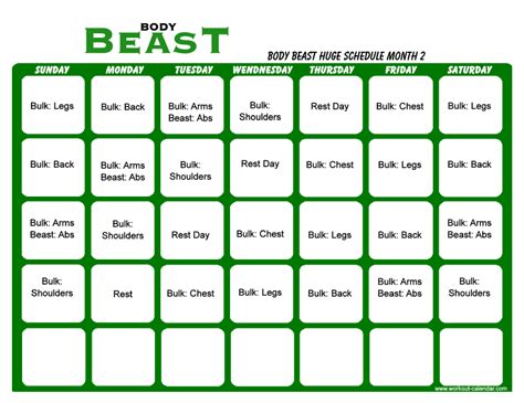 Body Beast Lean Workout Sheets Pdf EOUA Blog