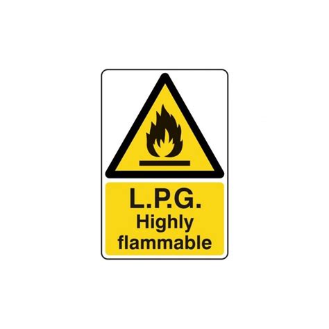 Lpg Highly Flammable Safety Signs Uk