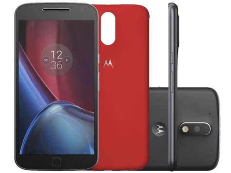 Smartphone Motorola Moto G 4ª Geração Plus 32GB Preto Dual Chip 4G Câm